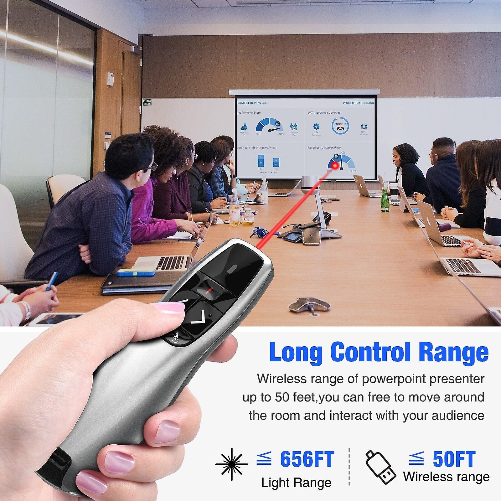 Wireless Presenter With Air Mouse Function Remote Control Red Light ...