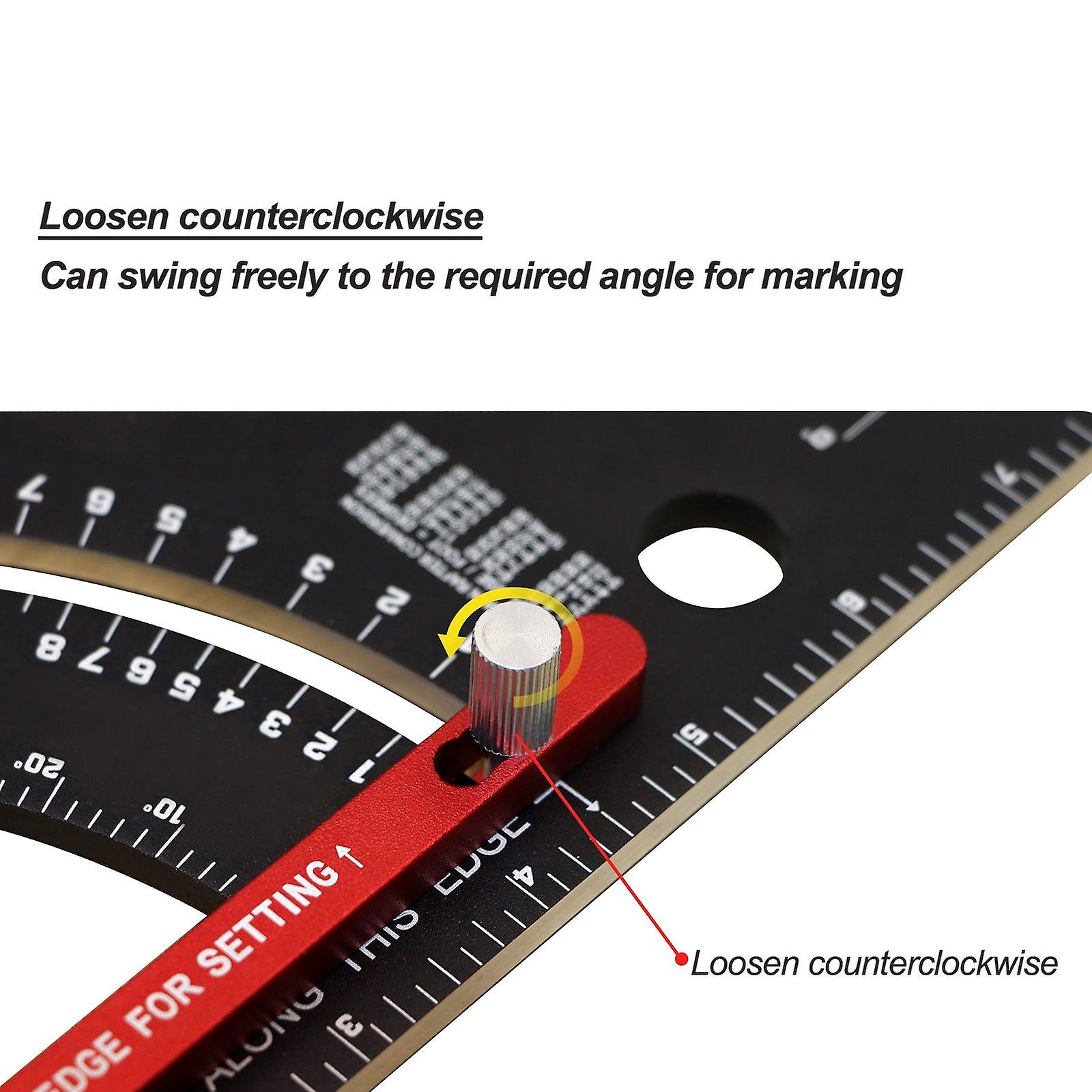 Alloy Metric And Inch Angle Protractor Triangle Ruler Multi Angle ...