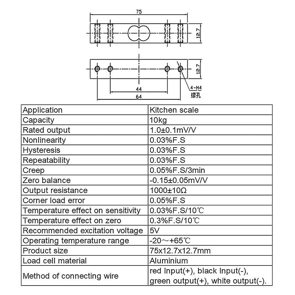 2 Sets Digital Load Cell Weight Sensor Electronic Kitchen Scale + Hx711 ...