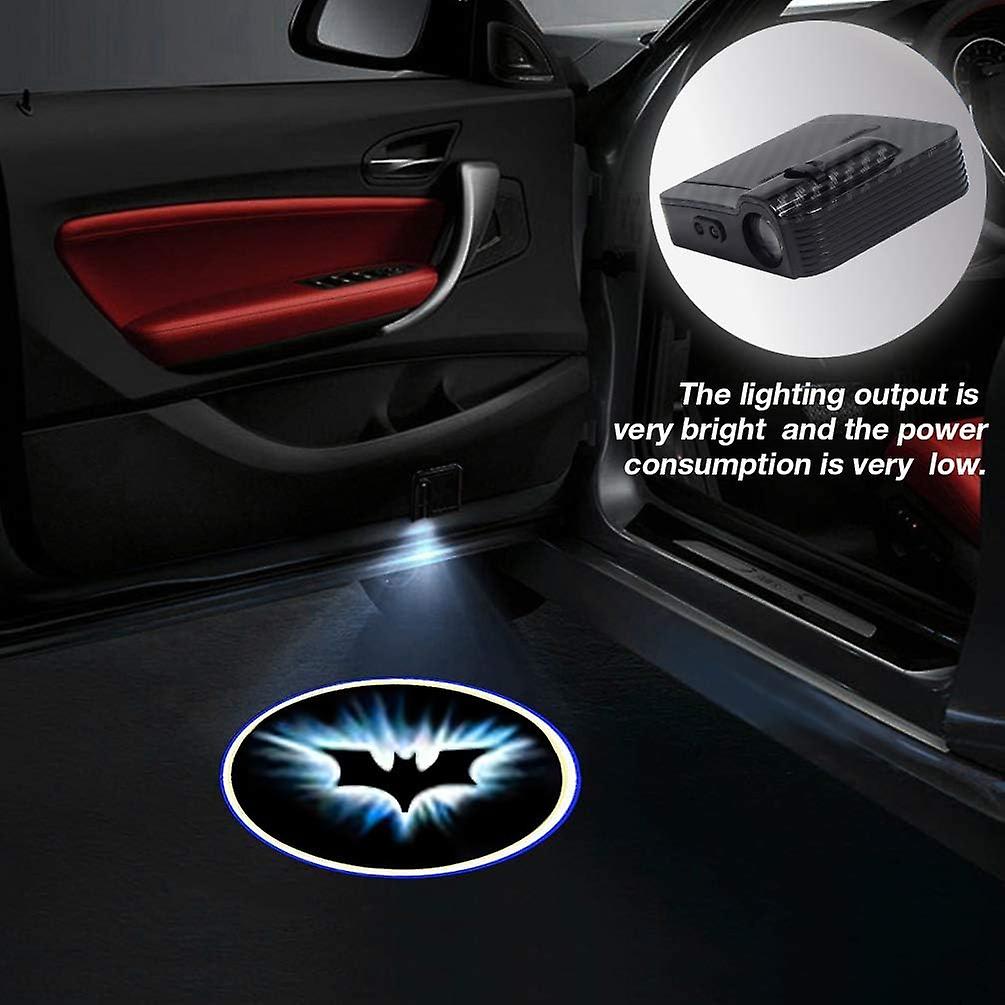 2pcs Batman Car Door Lights Logo Projector Universal Wireless Car Door ...
