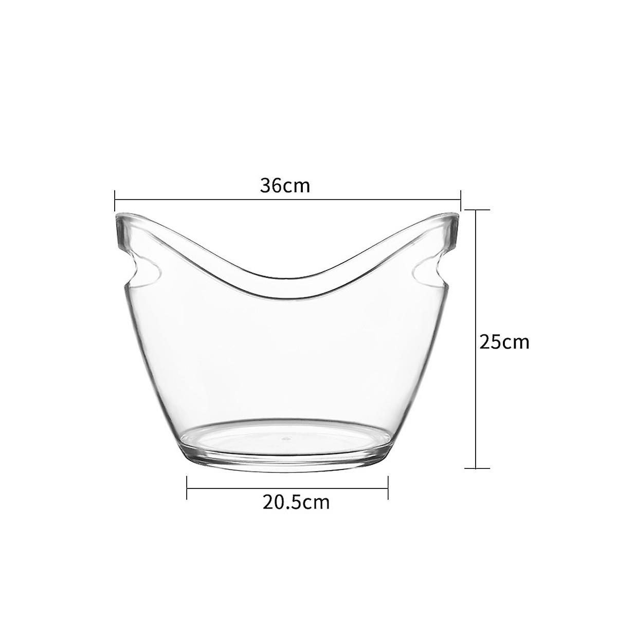 2 Pieces Of Transparent Ingot Ice Bucket Champagne Barrel Ktv Wine ...