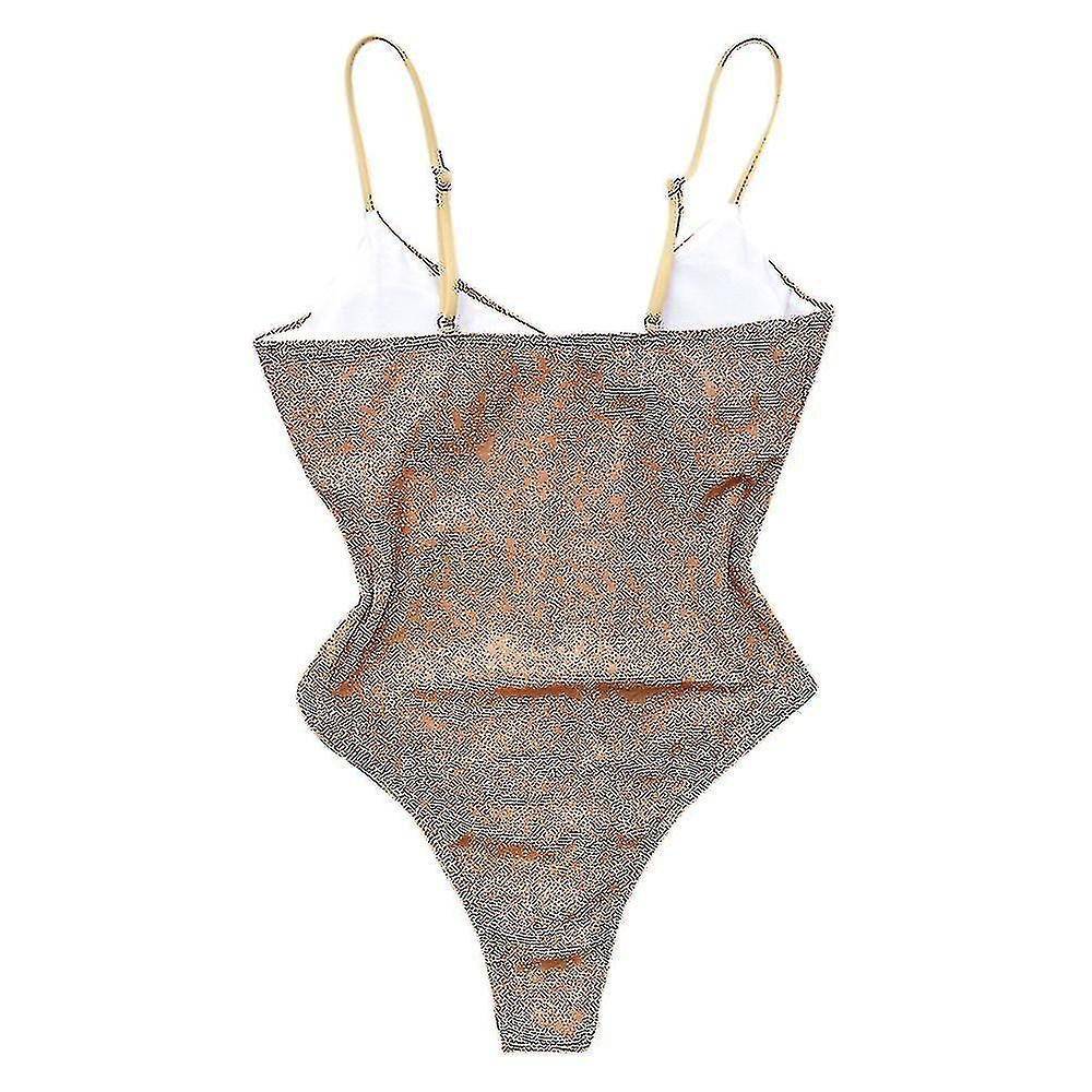 1 Piece Swimsuit Women Shiny Swimwear Sexy Monokini Bikini | Fruugo UK