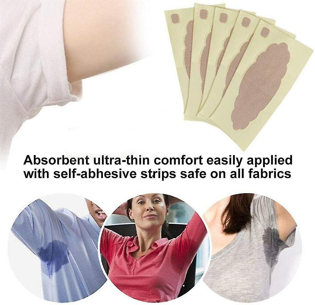Underarm Sweat Pads, 10 Pcs Invisible Self-adhesive Cotton Armpit ...