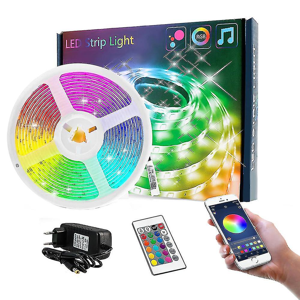 Bluetooth Led Strips 15 Meters - Rgb Lighting With Remote Control Smd ...