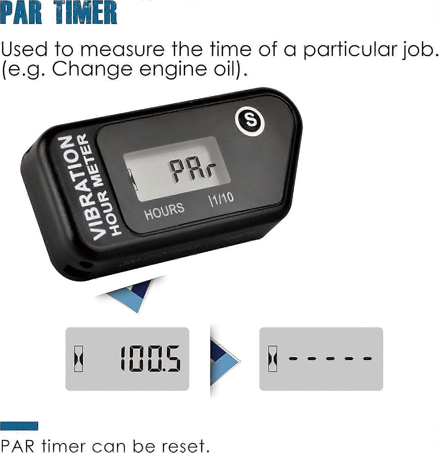 Digital self-powered wireless timer, vibration activation, resettable ...