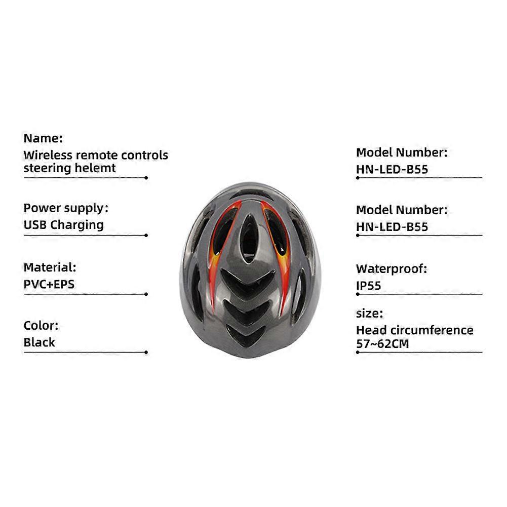 Smart Bike Helmet with USB Charging and LED Turning Lights for Safe ...