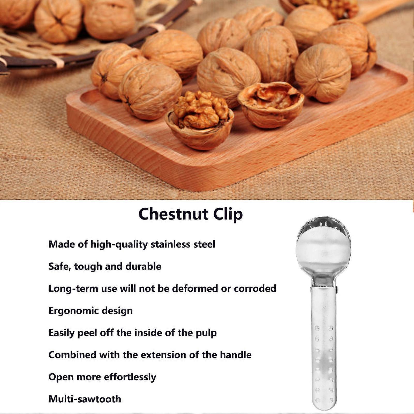Nutcracker Chestnut Clip, Stainless Steel Nut Cracker Sheller Walnut ...
