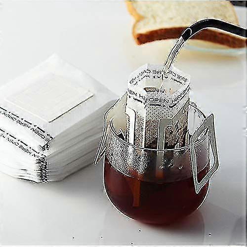 Barsinfi 100Pcs Portable Coffee Filter Paper Bag Hanging Ear Drip ...