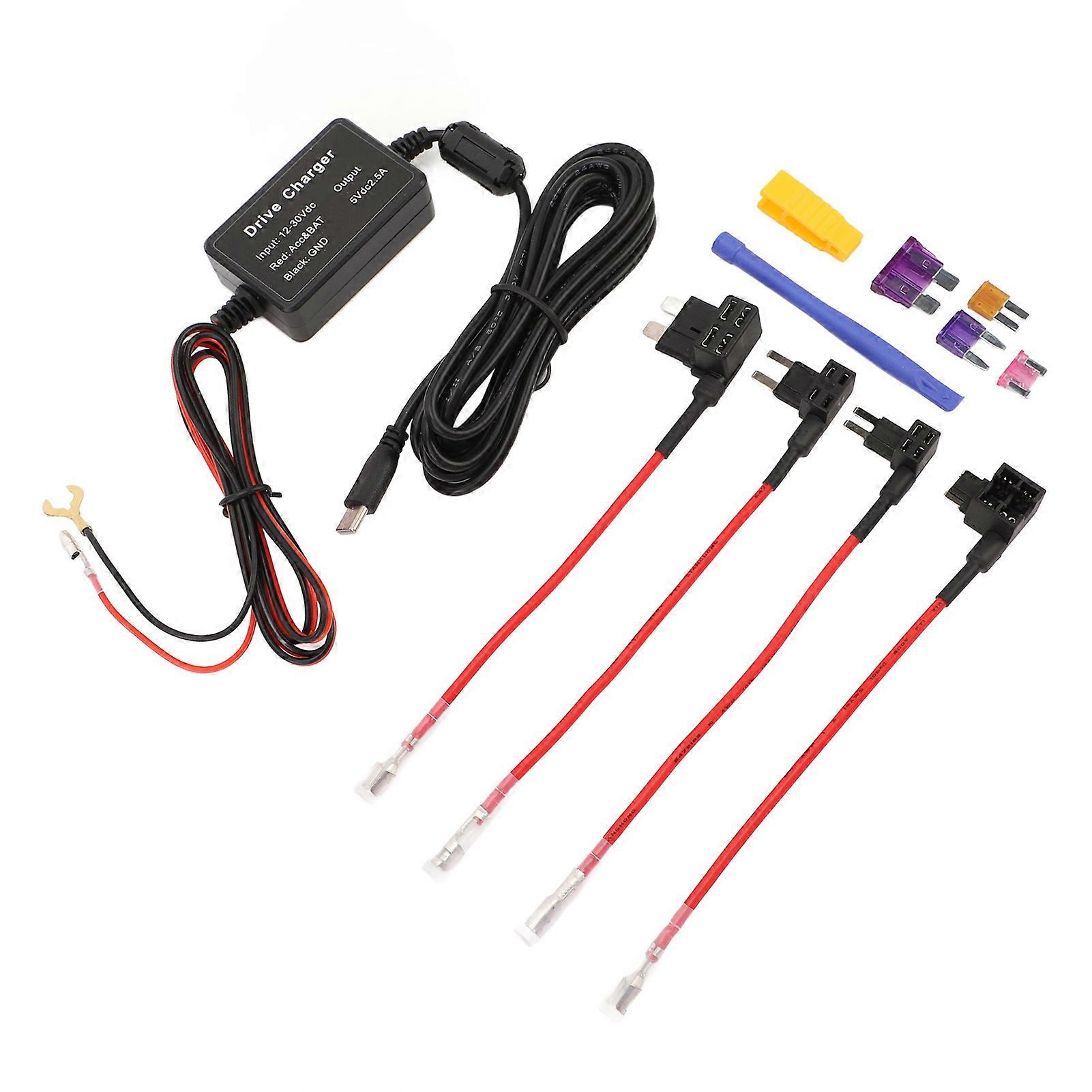 Dash Cam Hardwire Kit 12V 30V to 5V Low Voltage Protection USB Type C ...