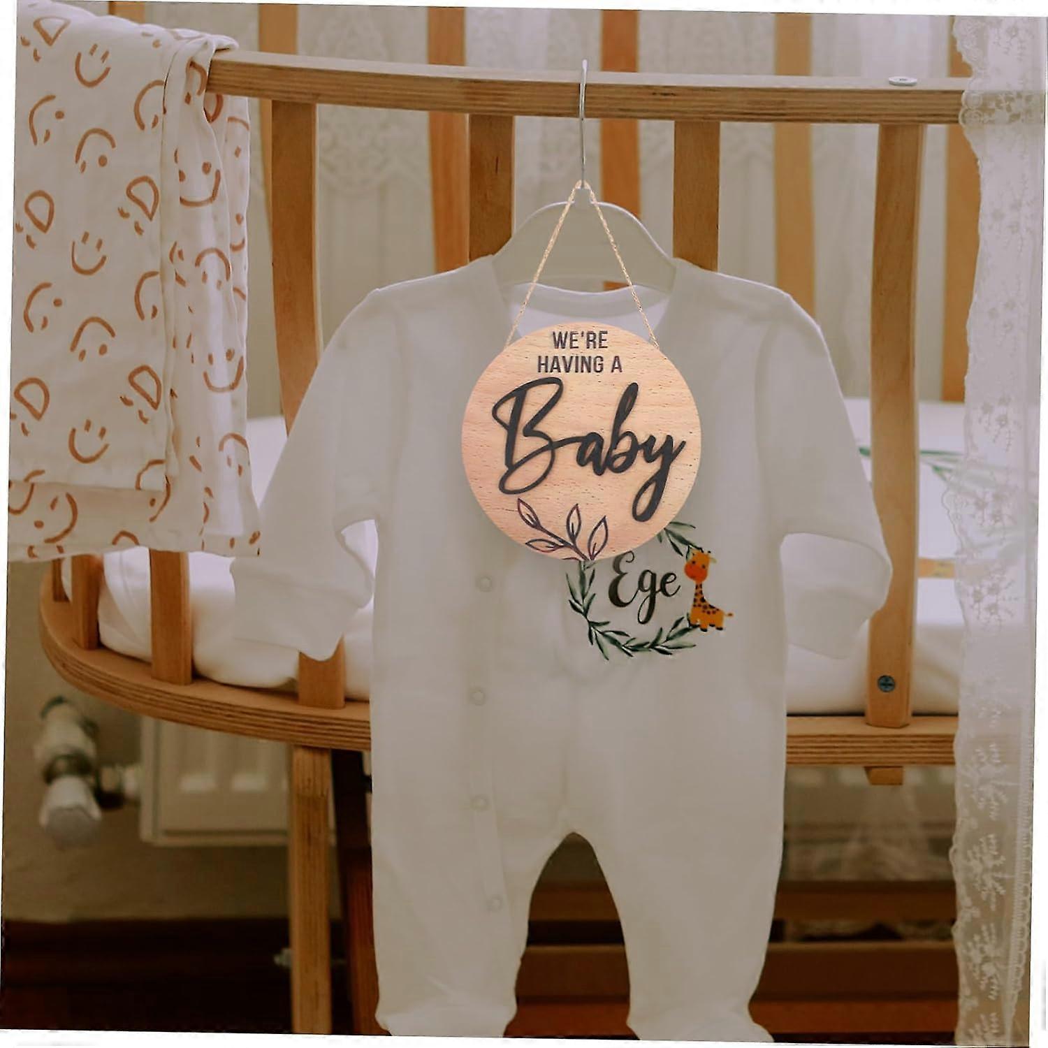 2pcs Door Sign Decoration Announcement Sign Arrival Signs Nursery Decor ...