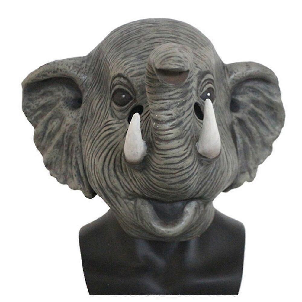 Latex Animal Full Head African Elephant Mask Animal Fancy Masquerade ...