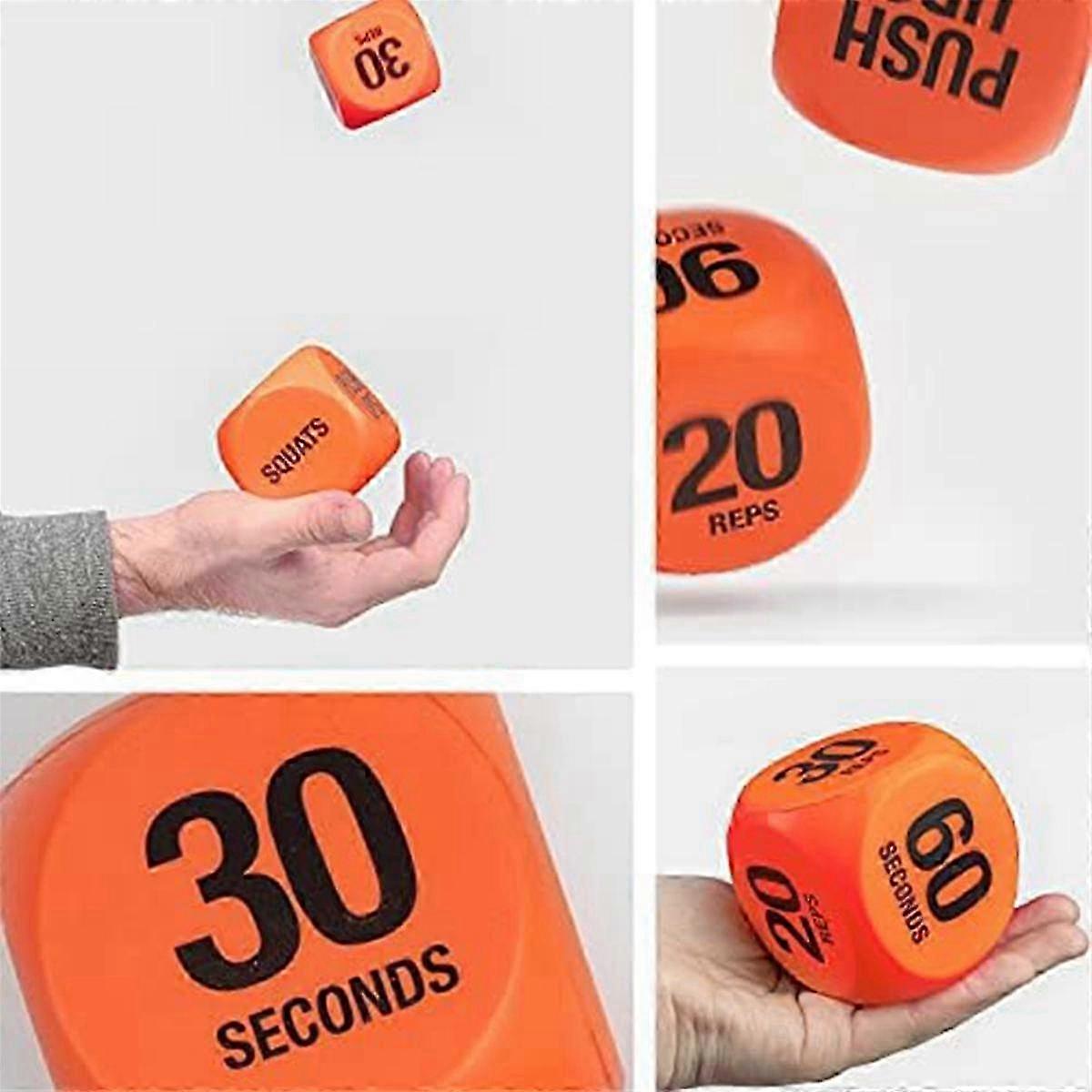 2Pcs Exercise Dice - Workout Dice Game for Cardio, Exercise Classes ...