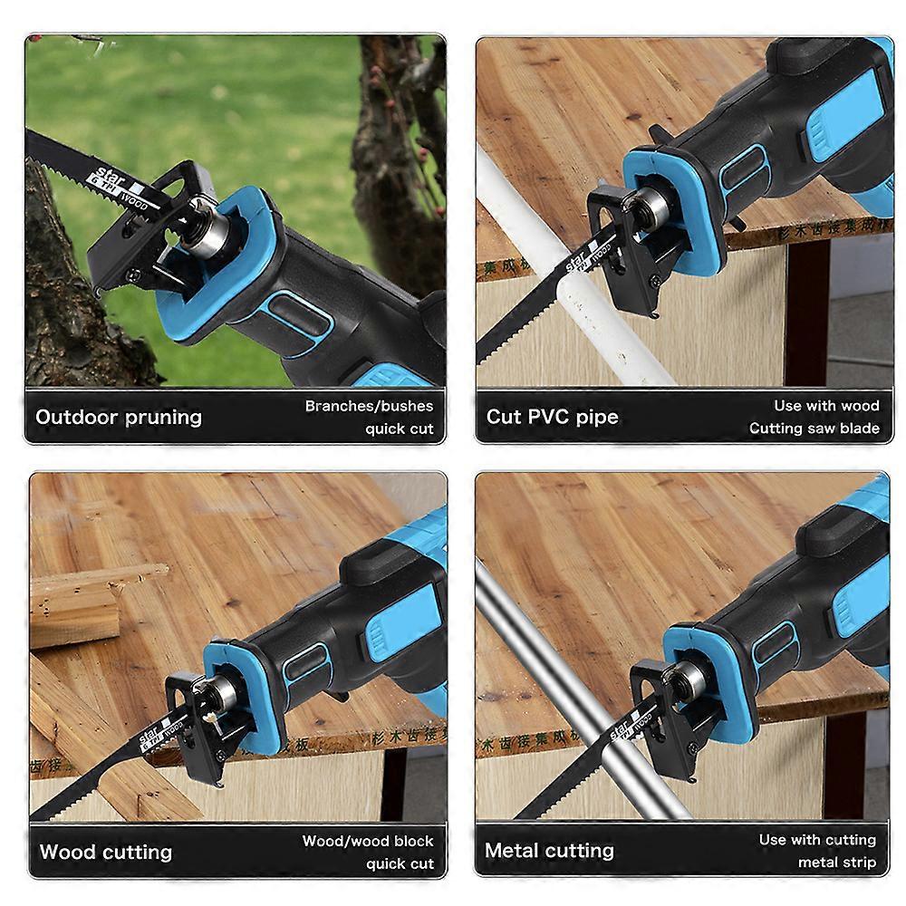 2800RPM Cordless Reciprocating Saw Adjustable Speed Chainsaw Wood Metal ...
