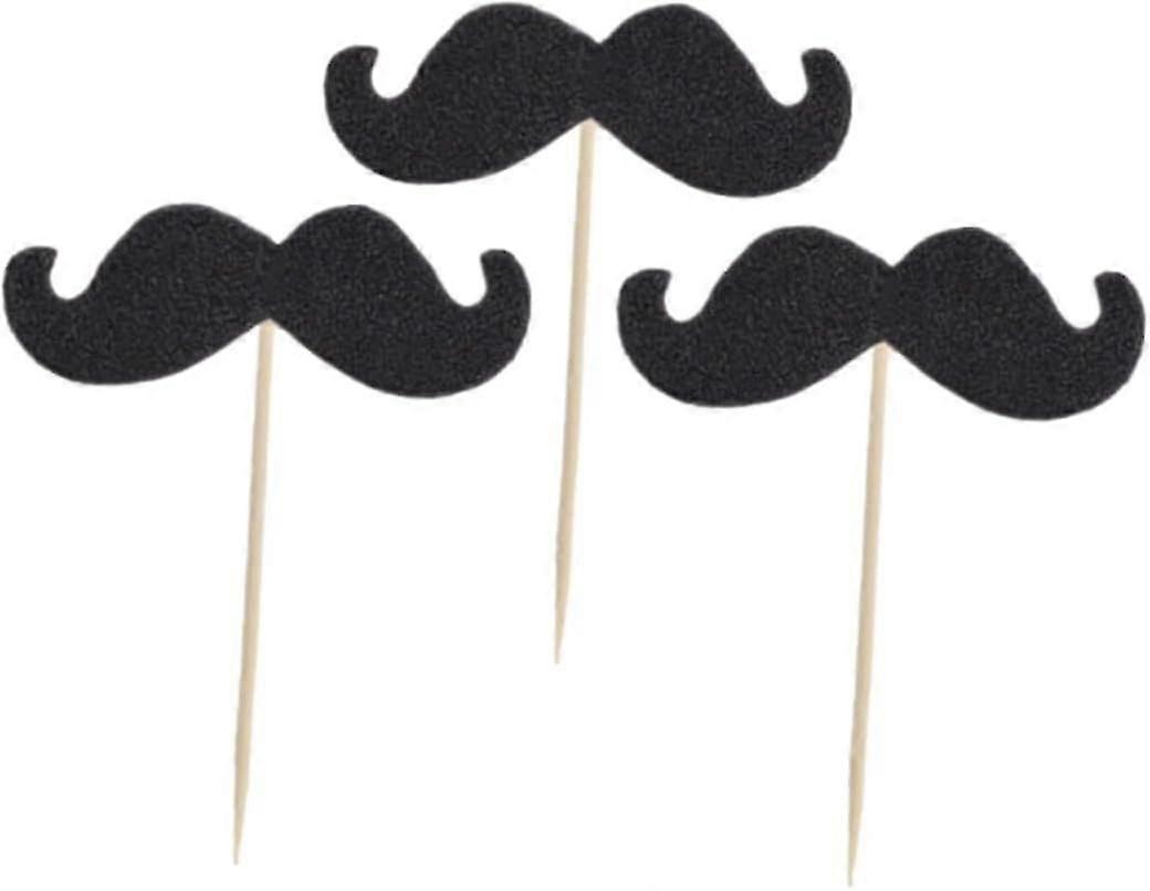 40pcs Fake Mustache Cupcake Toppers Party Decorations | Fruugo UK