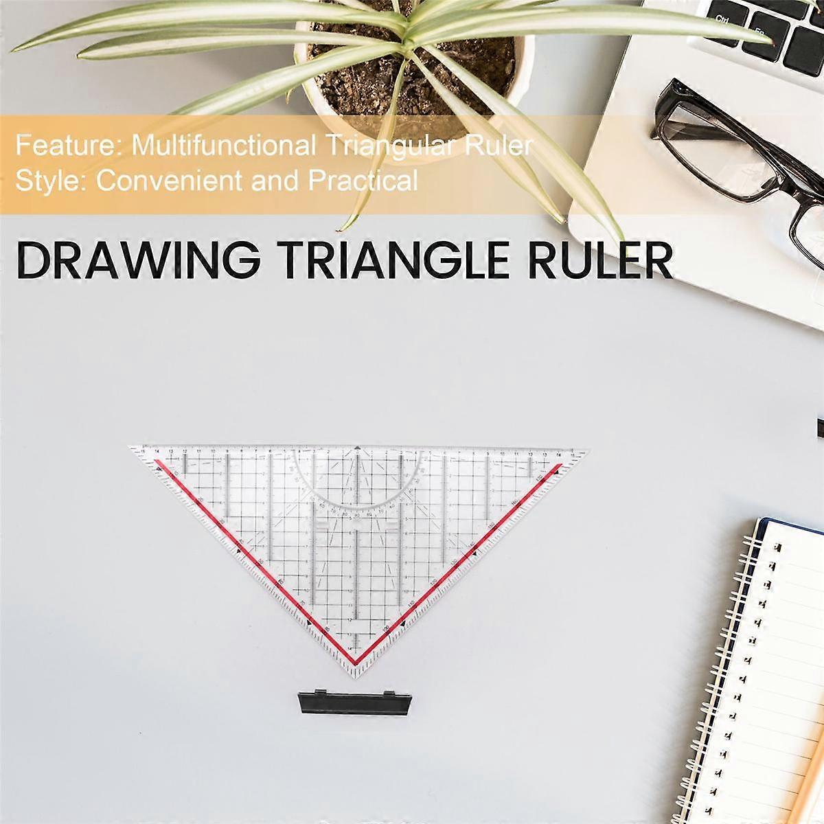 30CM Drawing Triangle Ruler Multi-Function Drawing Design Ruler with ...
