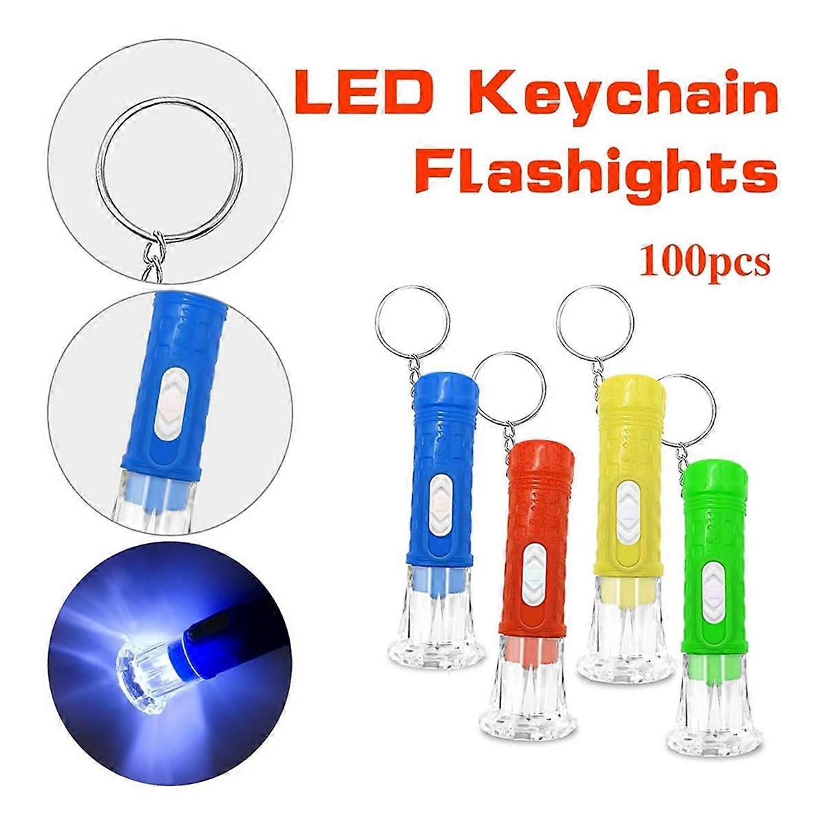 100 Pcs Mini Flashlight Keychain Bulk Mini Keychain Led Small ...