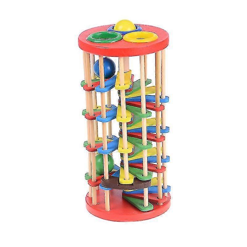 Pound And Roll Wooden Tower With Hammer Knock Toy | Fruugo UK