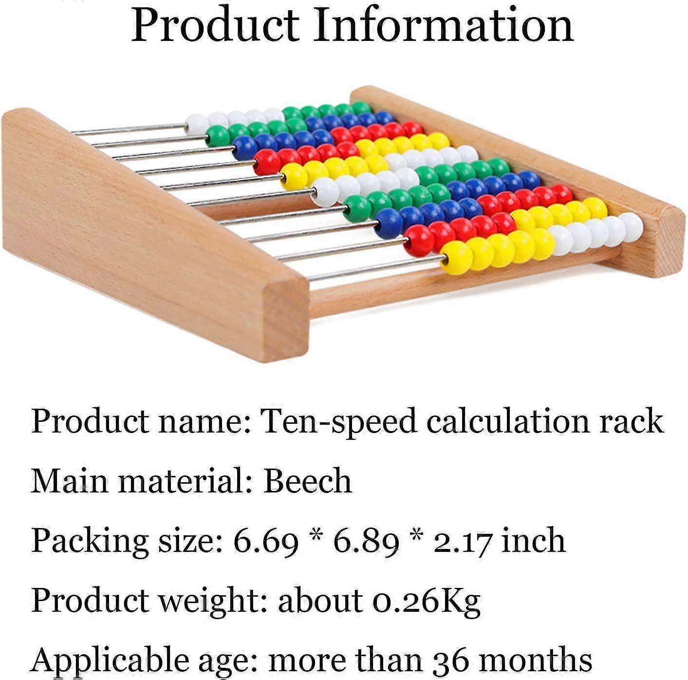Abacus For Kids Math Preschool Number Learning Classic Wooden Toy ...