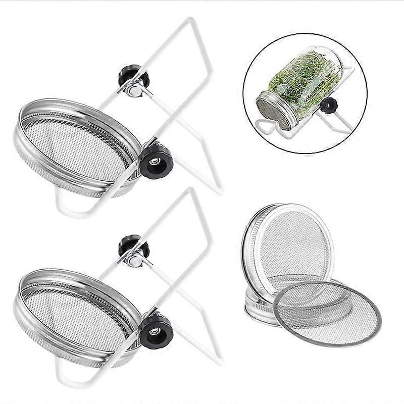 Stainless Steel Seed Sprouting Lid Wide Mouth Mesh Screen Strainers ...
