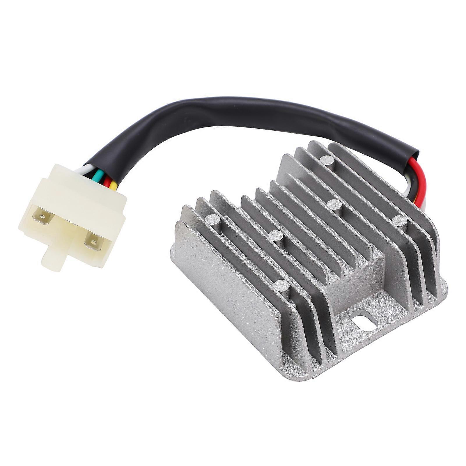 5 Wire Motorcycle Voltage Regulator Rectifier Flat Head Male Plug for ...