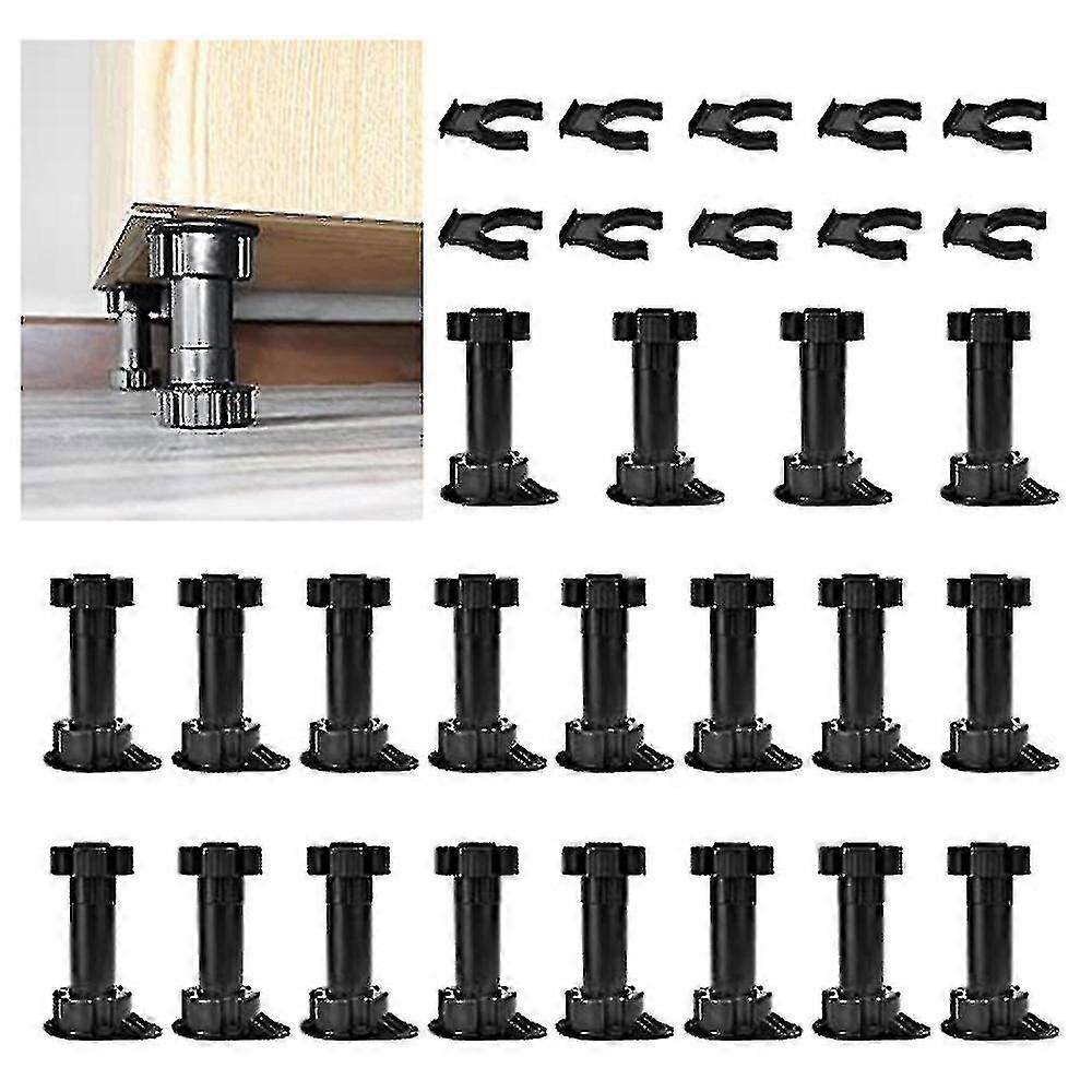 20pcs Furniture Feet Adjustable Cupboard Foot Leg Unit Cabinet Legs ...