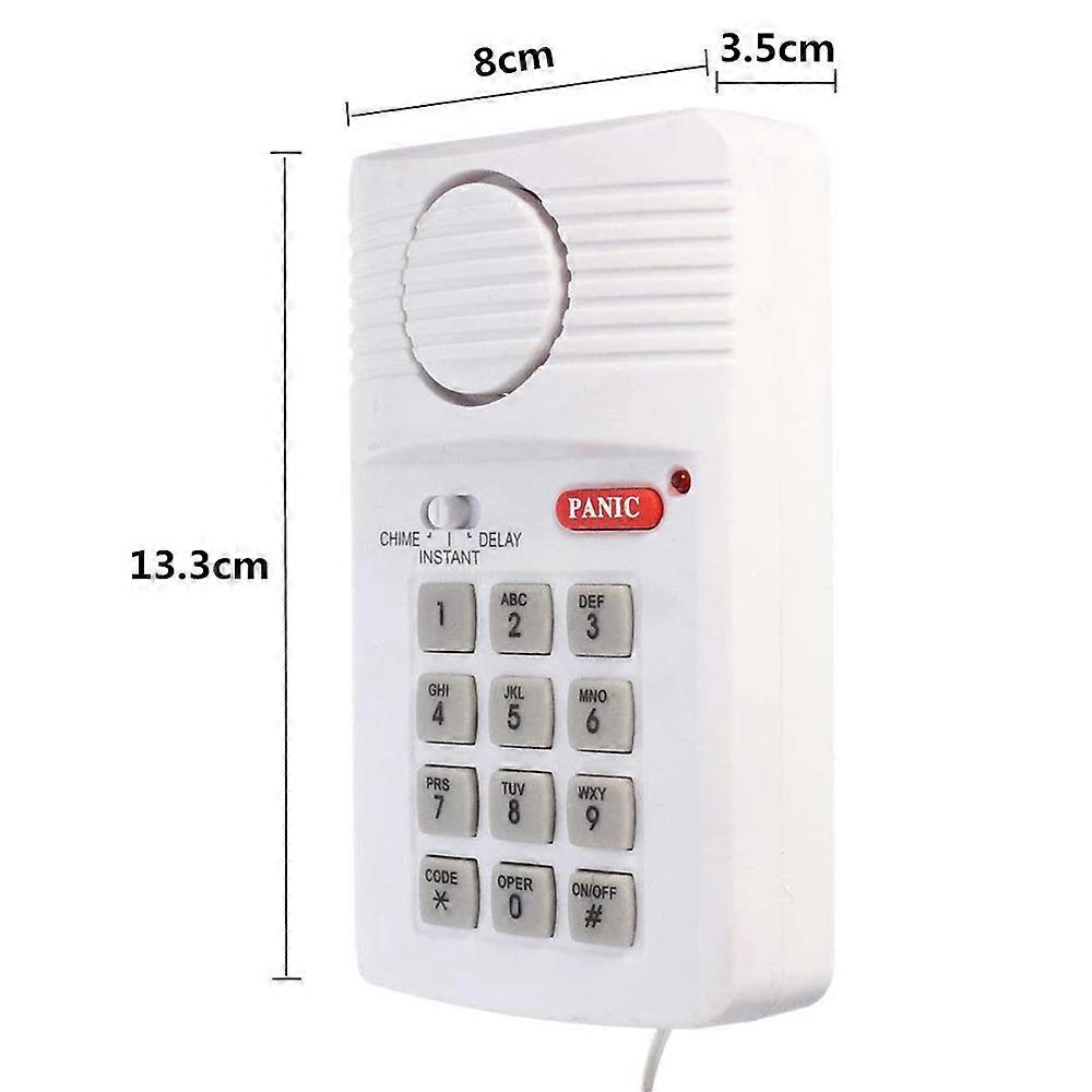 Loud Wireless Door Alarm Security Pin Panic Keypad for Home Office ...