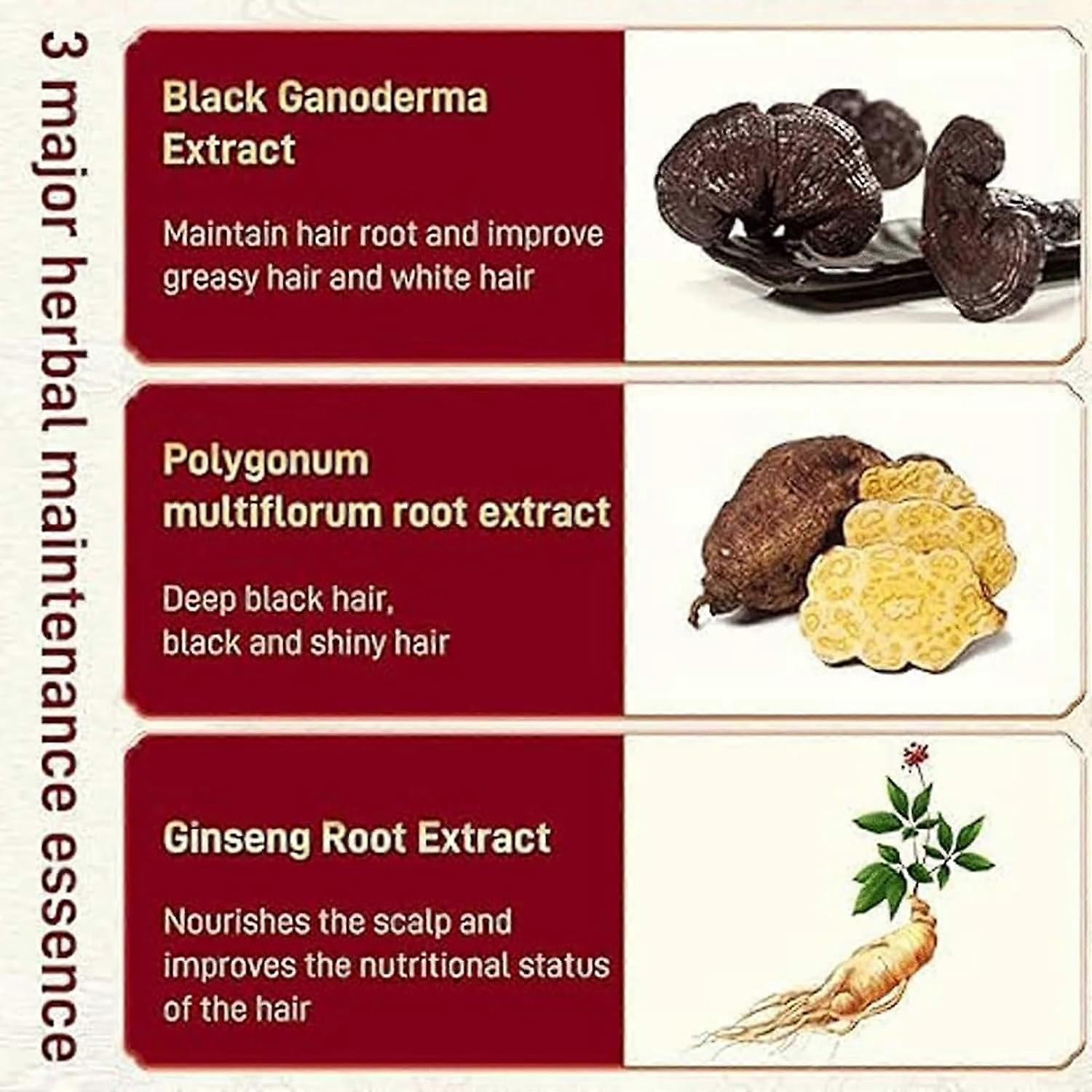 Black Shouwu Nourishing Shampoo,Black Shouwu Anti-Hair Loss Nourishing Shampoo, Herbal Black ...