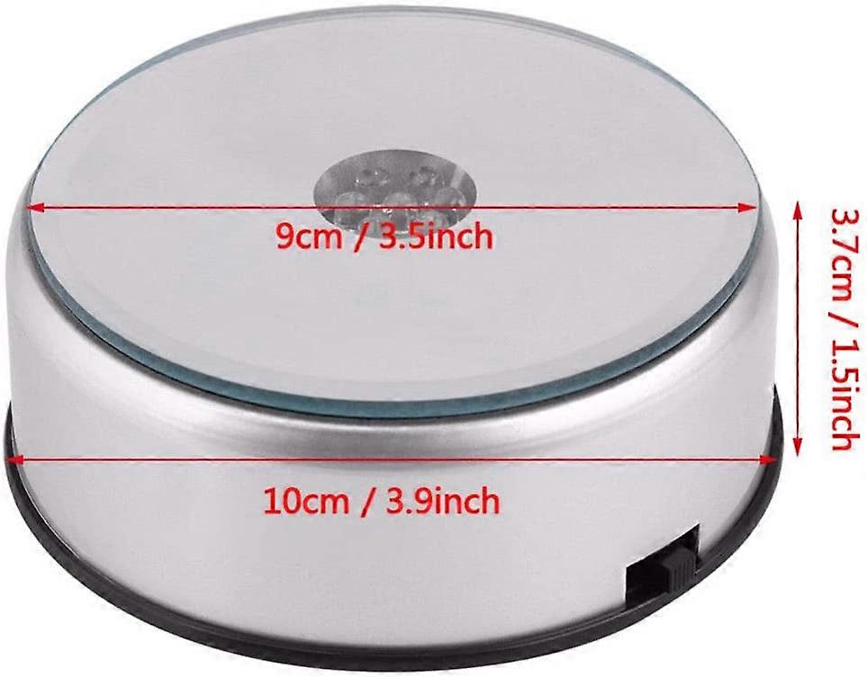 7 LED Light Crystal Display Stand Base, 7 Colored Rotating Crystal ...