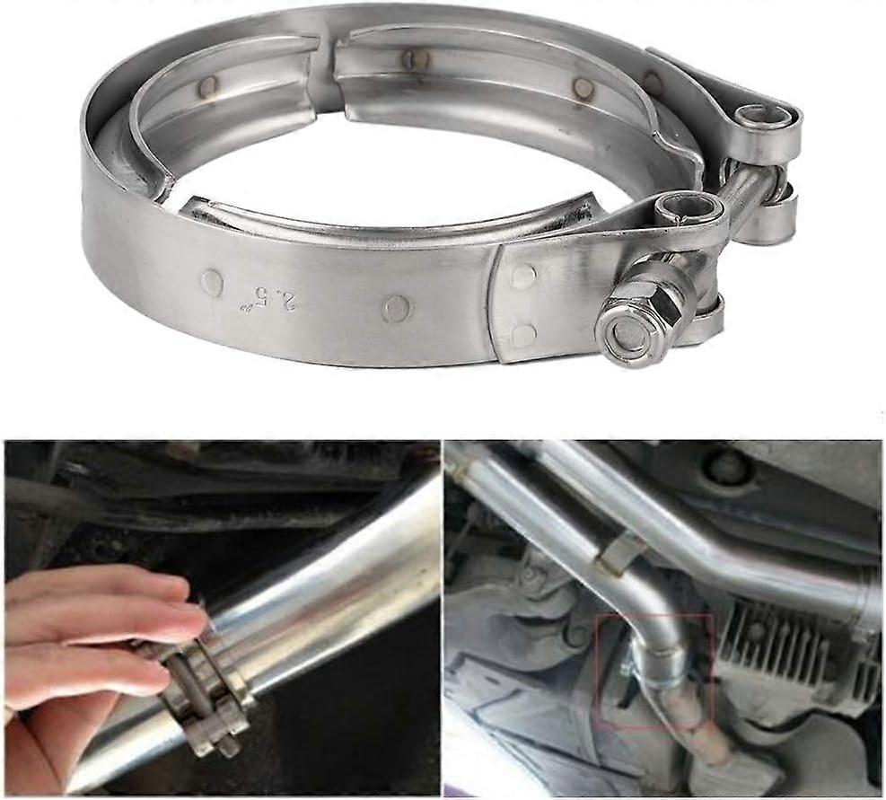 Universal 2.5 Inch 63mm V Band Clamp,Stainless Steel V Band Turbo ...