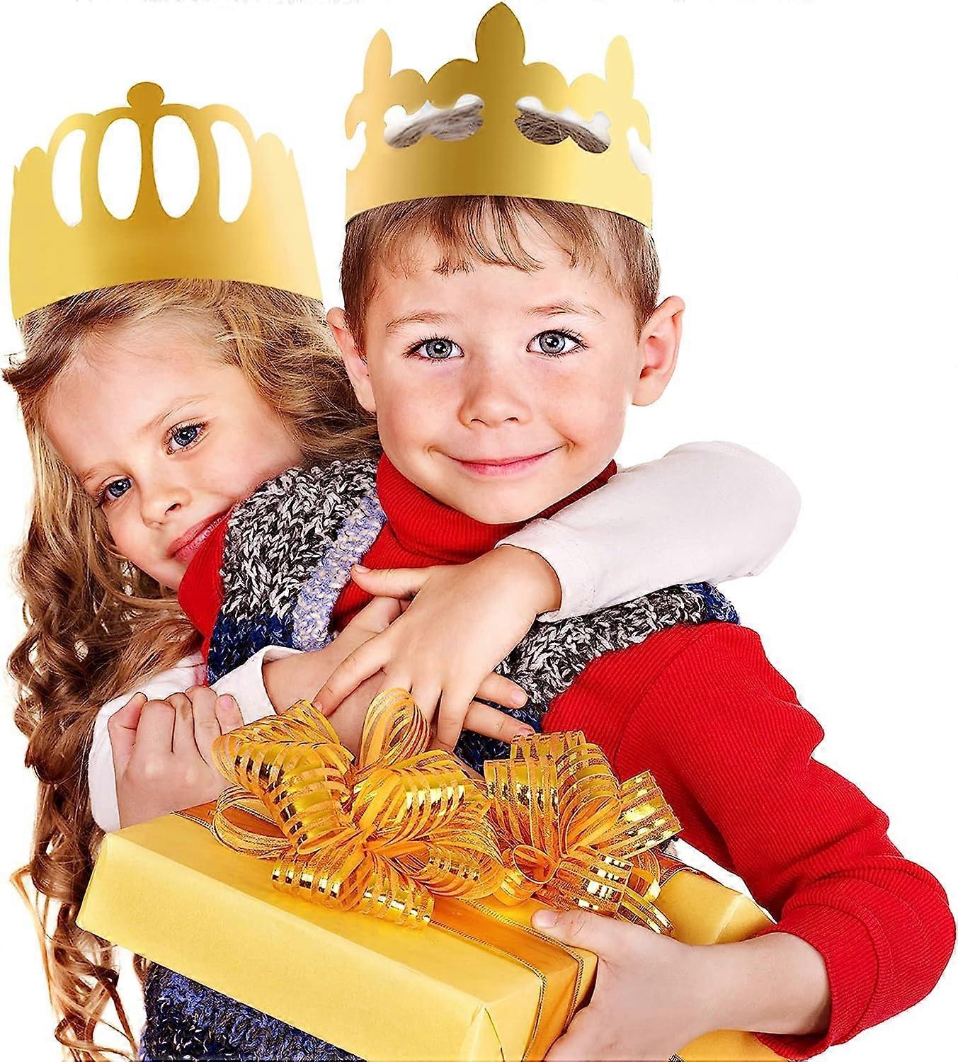 30 Pieces Golden Paper Crown Party Gold Crowns Hats King Crowns for ...