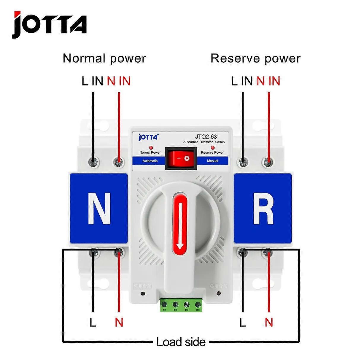 2P 63A 230V MCB type white color Dual Power Automatic transfer switch ATS Rated voltage 220V ...