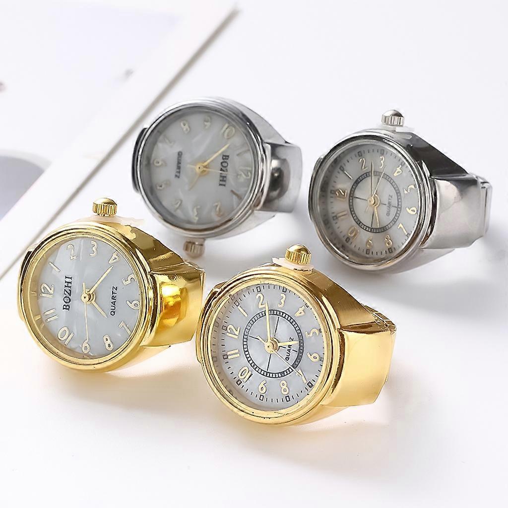 Novelty Finger Watch Ring Classic-Round Quartz Watch Ring Mothers Day ...