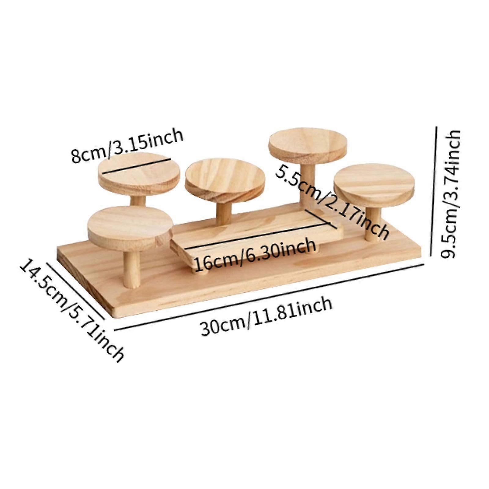 Wooden Display Riser Portable Desk Display Shelf for Dolls Jewelry ...