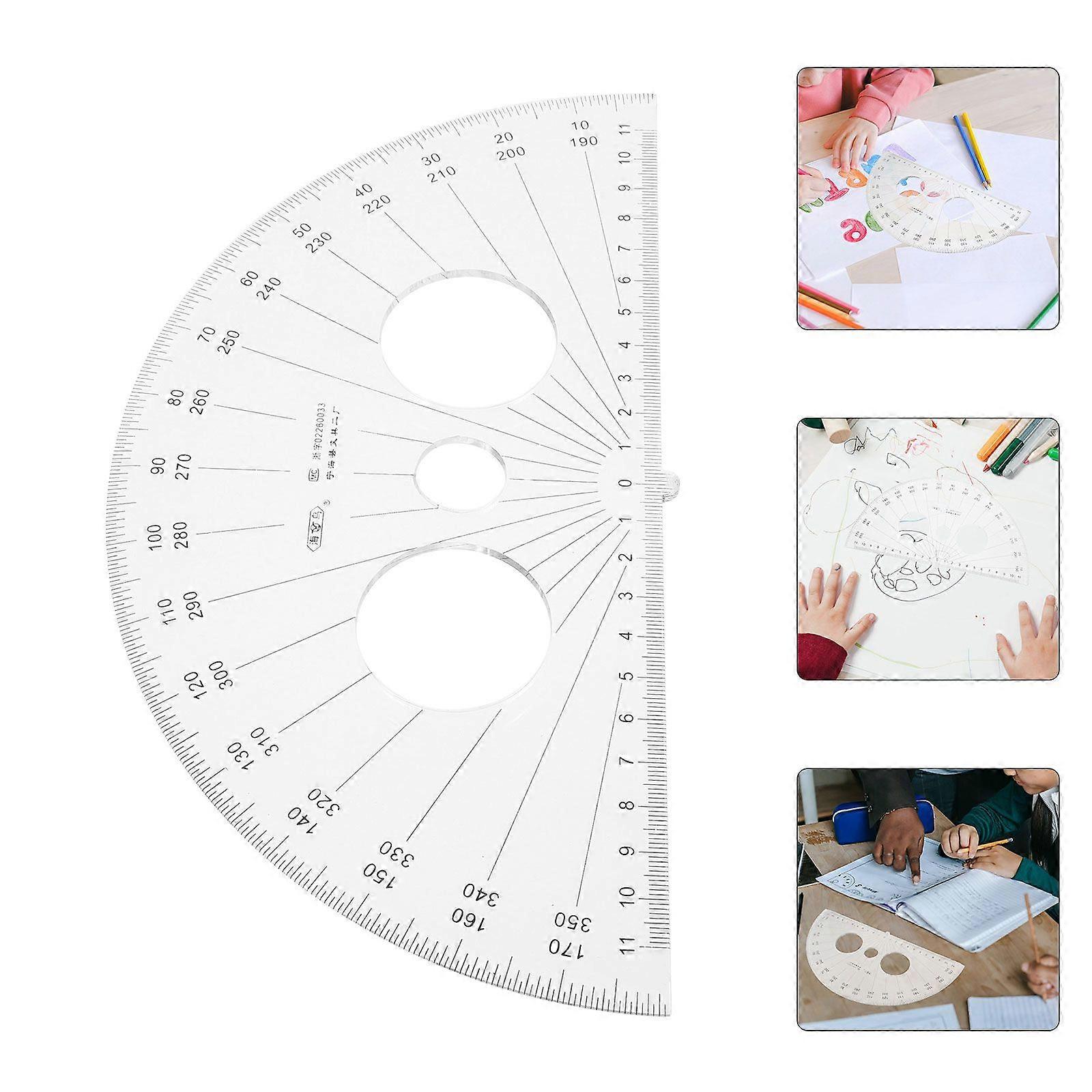 Plastic Protractor 180 Degrees Math Protractor Half Circle Geometry ...
