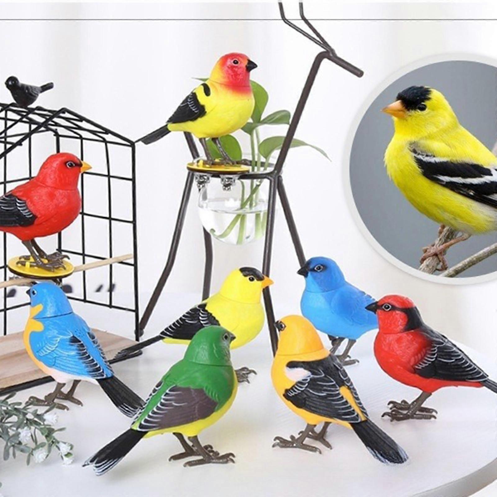 Parakeet Parrot Cage Toy Electric Singing and Chirping Bird Toy for ...