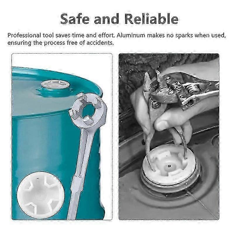 Barrel Plug Wrench, Drum Wrench Aluminum Barrel Opener Tool For 10 15 ...