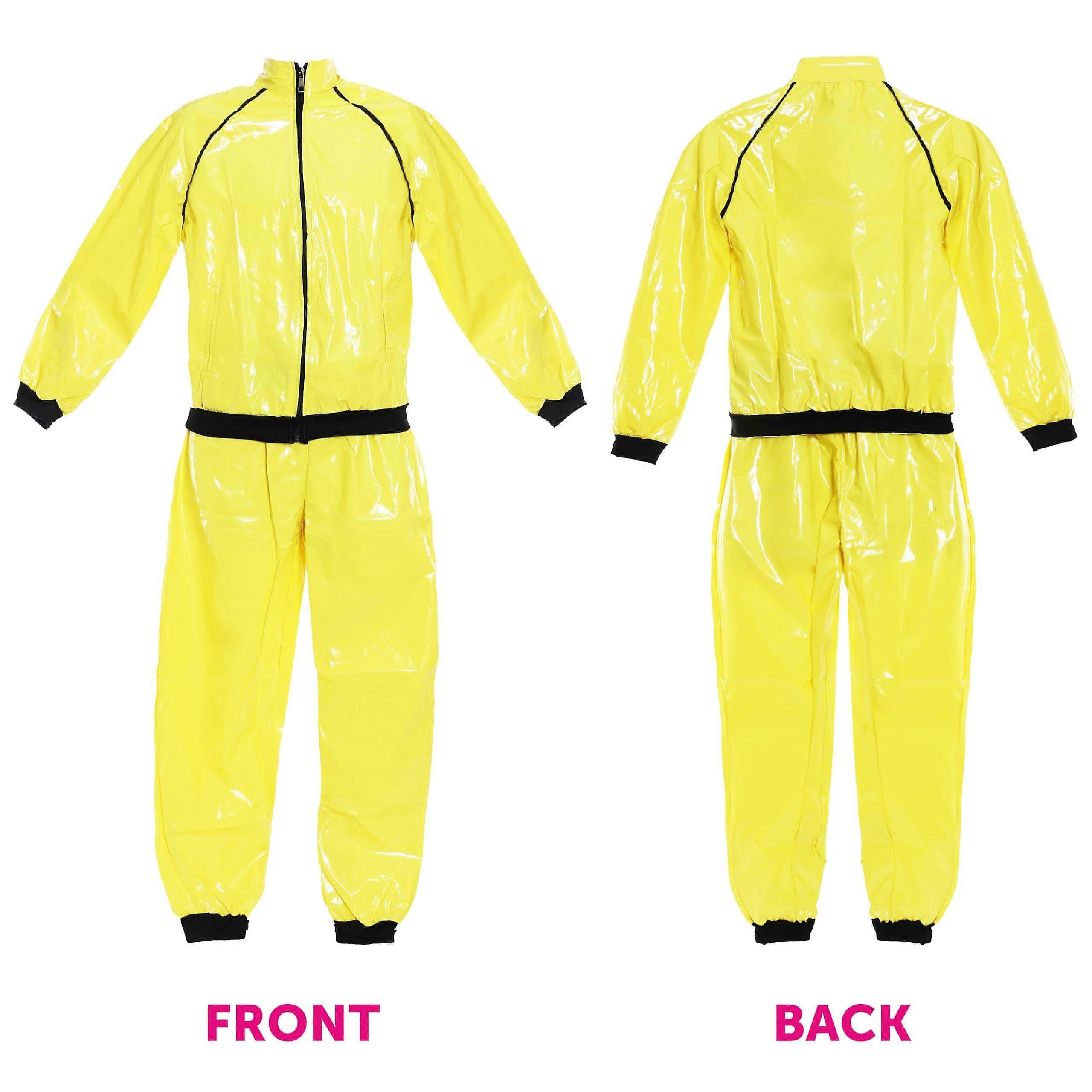 90s Celebrity Rapper Costume Hiphop Yellow Suit with Hat, Sunglasses ...