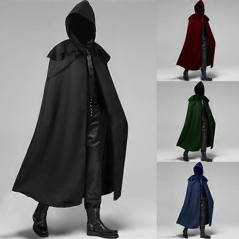Cosplay Medieval Men Costumes Knight Pirate Prince Gothic Retro Hooded ...
