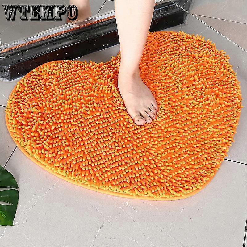 Heart-shaped Floor Mats 40x50cm Bathtub Absorbent Non-slip Mats Toilet ...