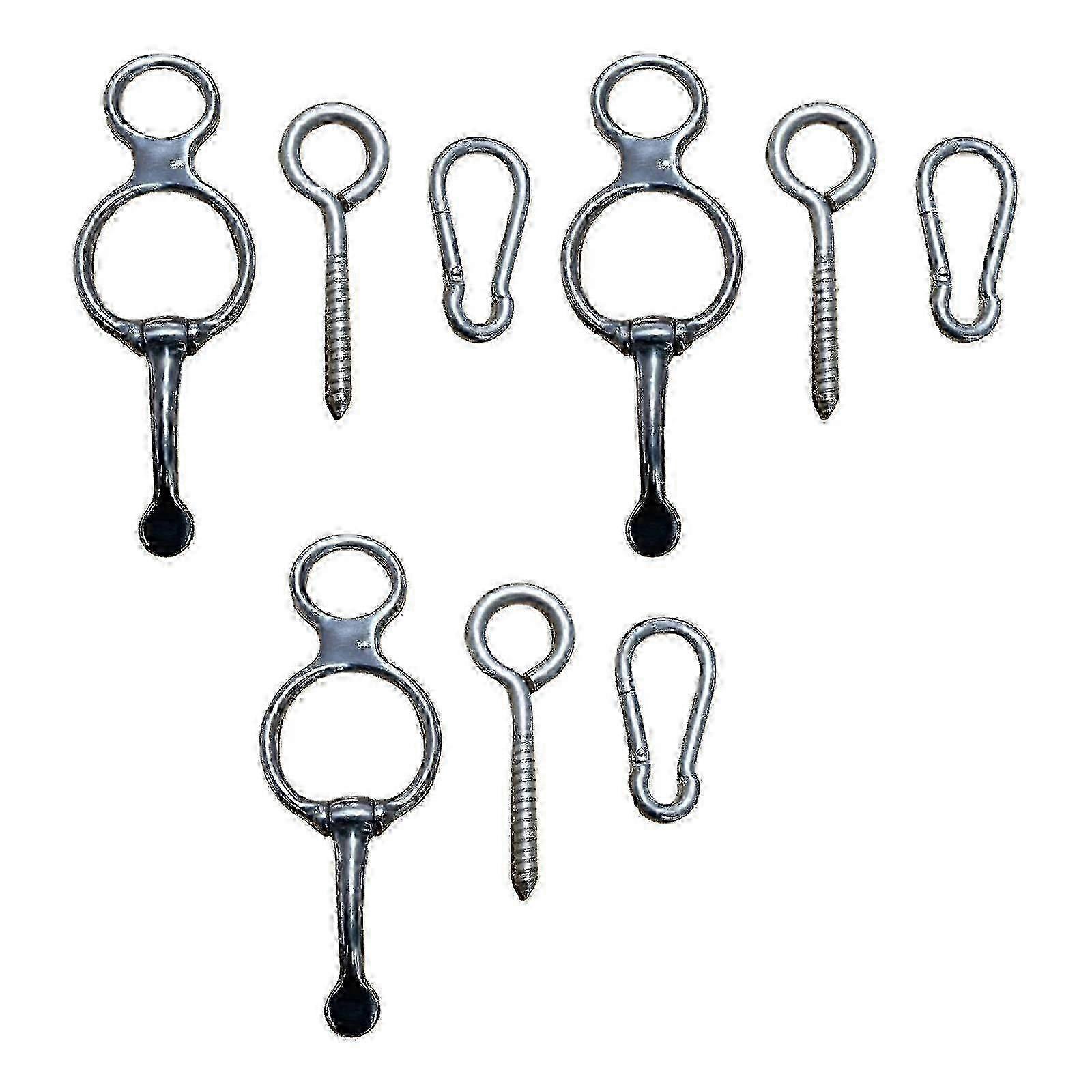 3sets Horse Tie Rings Horse Tack Supplies Snap Buckle Safety Horse ...
