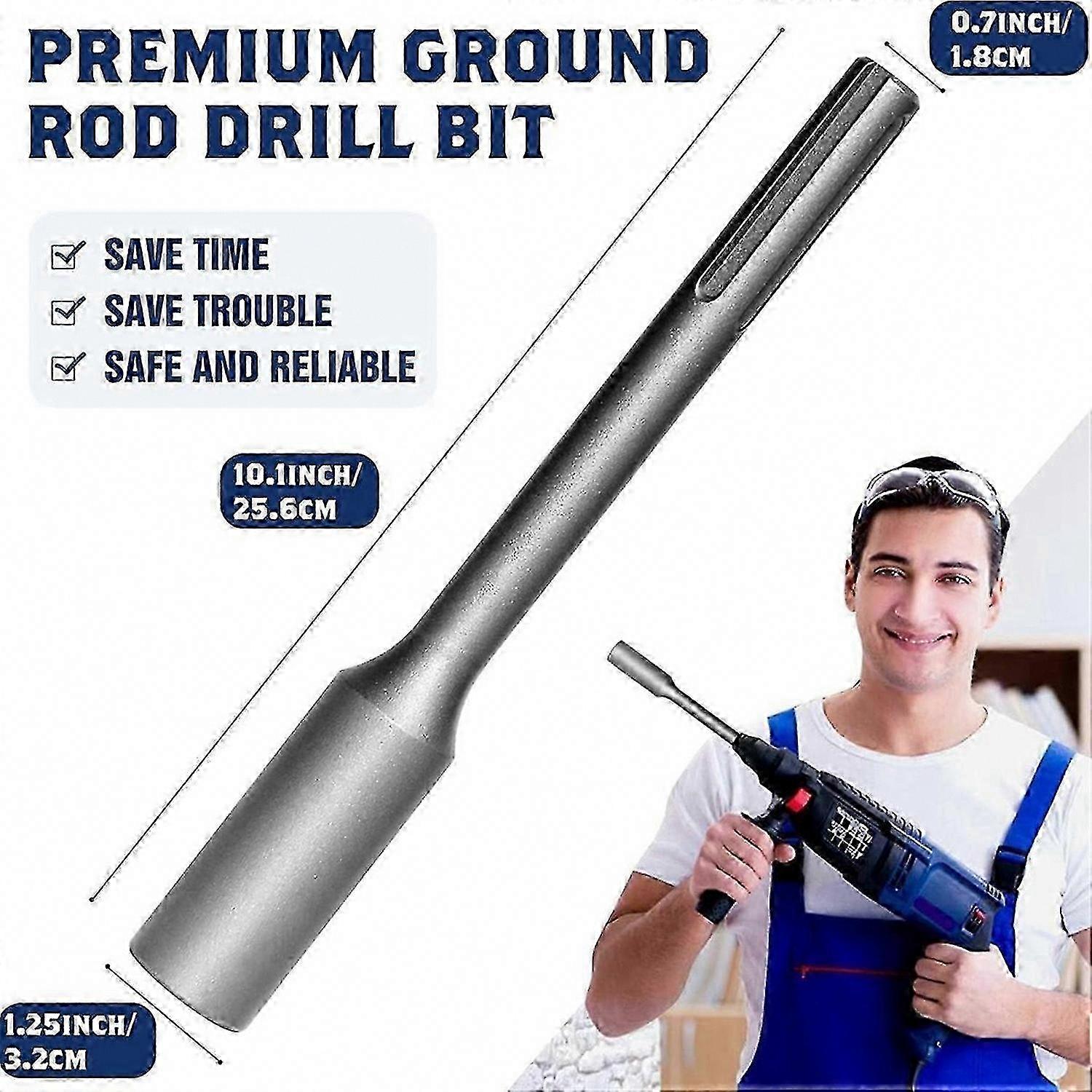 SDS-MAX Ground Rod Driver for 5/8" & 3/4" Steel Rods, Compatible with ...