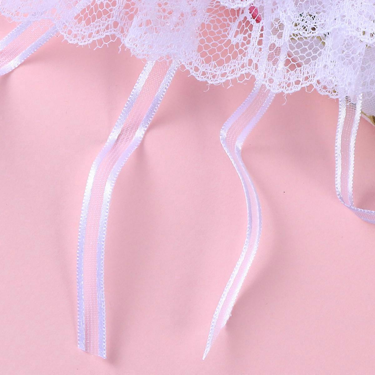 Wedding Lace Garter Pink Bridal Garters for Women Rhinestone Decoration ...
