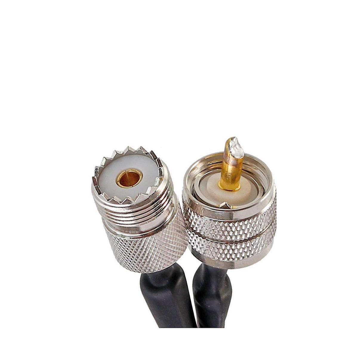 Window/Door Pass Through Flat RF Coaxial Cable SO239 UHF Female to UHF ...