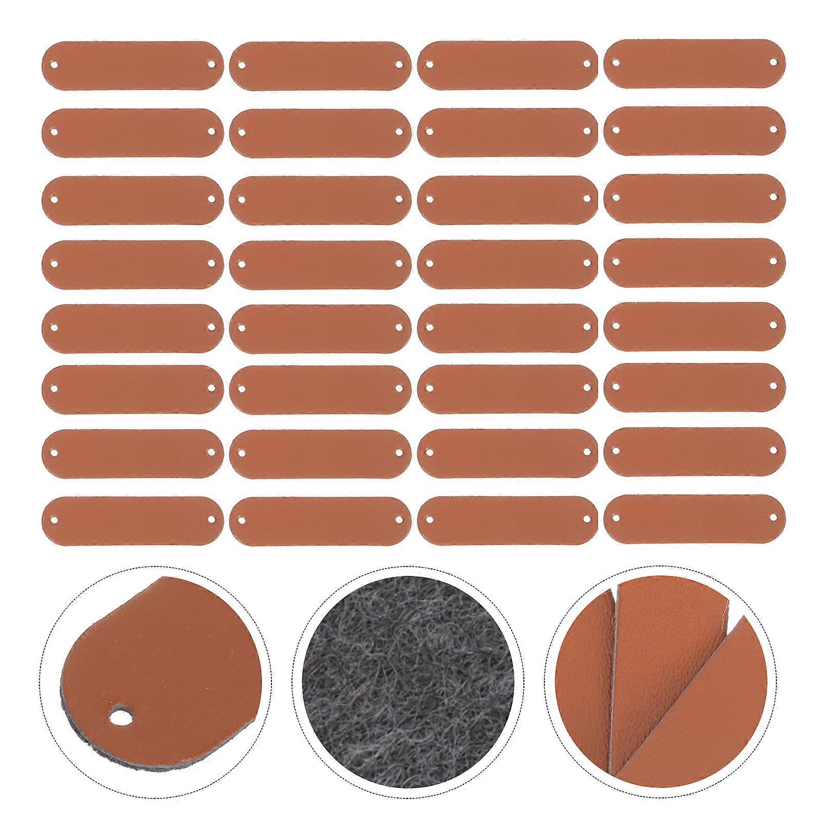 100 Pcs Clothes Tags Blank Leather Tags Holes Crochet Tags Blank ...