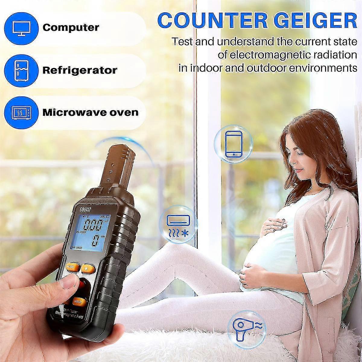 3-in-1 Radiation Dosimeter Counter Geiger Emf Meter Automatic Alarm Real-time Measure Radiation ...