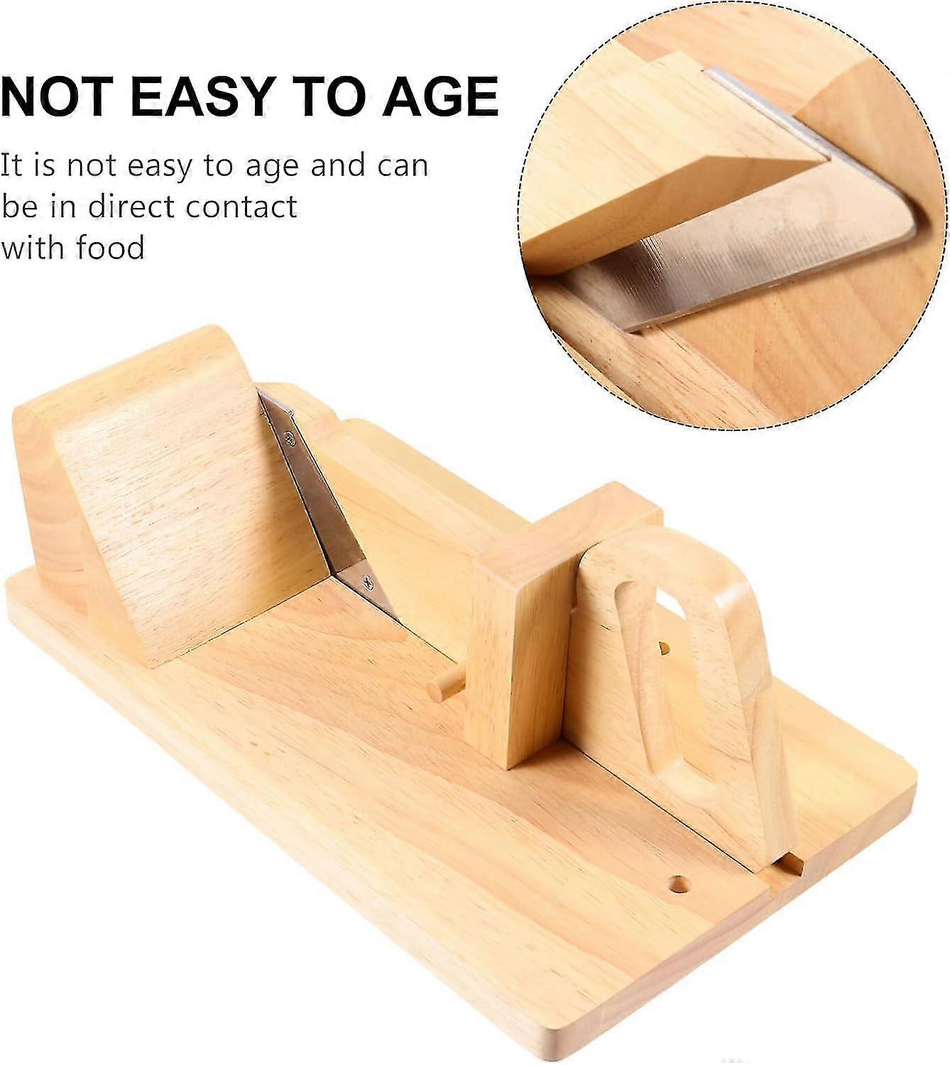Wood Sausage Slicer Wooden Chorizo Guillotine Slicer Salami Cutter with ...