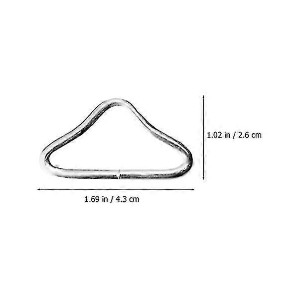 30pcs Trampoline Triangle Buckles Metal Triangle Ring Buckles Triangle Ring Connectors Webbing ...