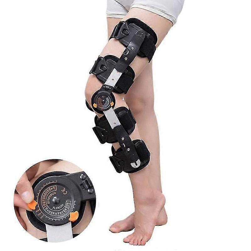 Knee Joint Fixation Bracket Adjustable Hinged Knee Patella Brace Injury ...