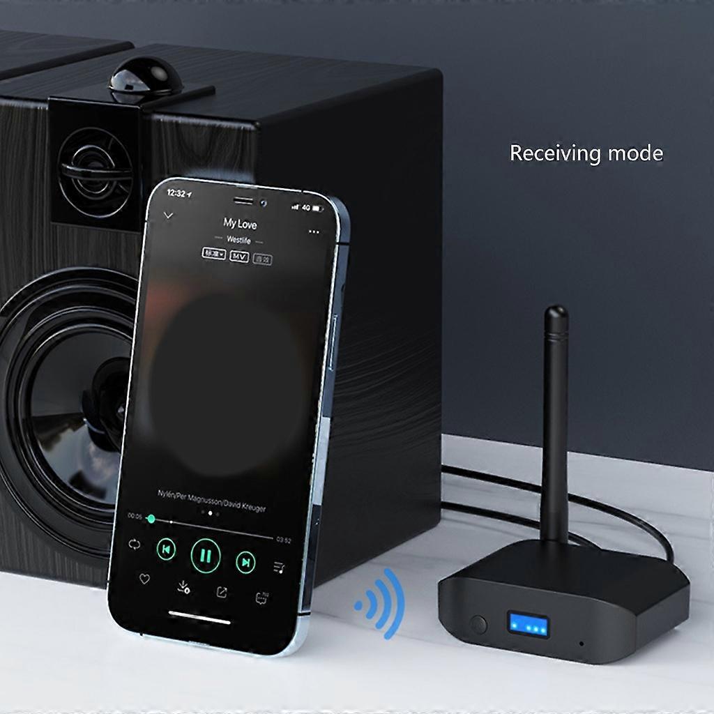 Wireless Transfer Transmitter Receiver Adapter Low Latency, for TV/Car/PC/Home Theater Stable ...