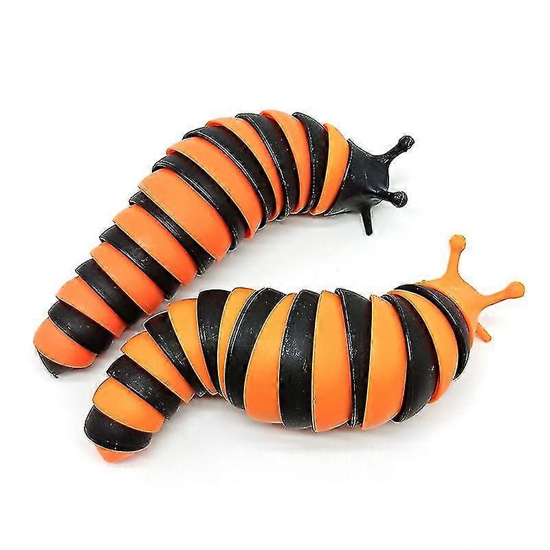 Fidget Slug Toy Articulating Stim Toy White/Black,Pop It Slug 3D ...